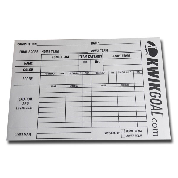 Kwik Goal Referee Score Sheets - AuthenticSoccer.com