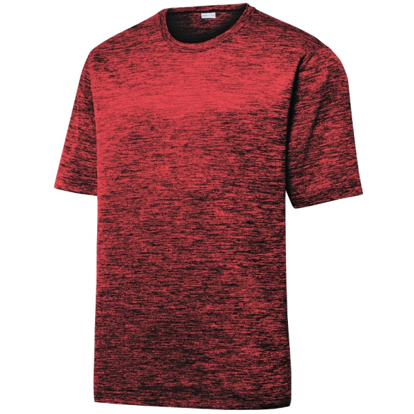 Sport Tek Heather Shirt - Dark Red/Black/Electric - AuthenticSoccer.com
