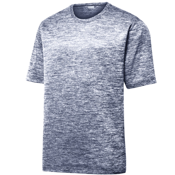 Sport Tek Heather Shirt - True Navy/Electric - AuthenticSoccer.com