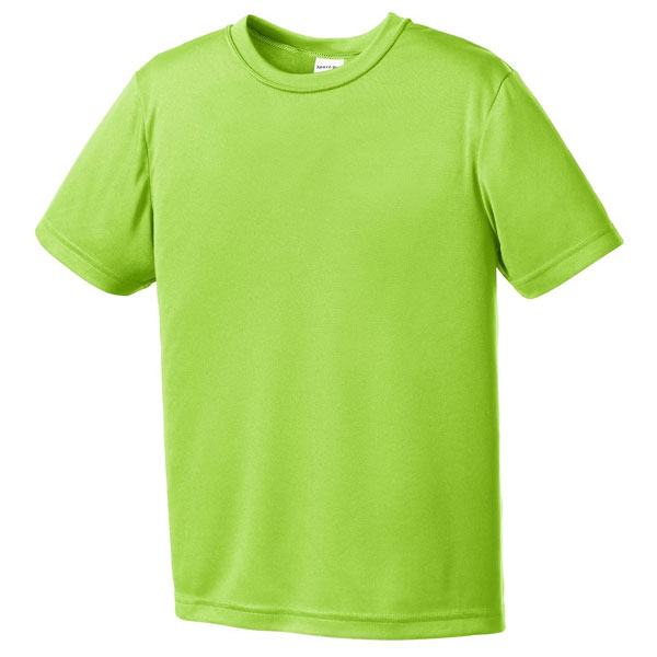Sport Tek Youth Performance Shirt - Lime Shock - AuthenticSoccer.com